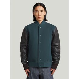 G-Star Raw Bomberjacke G-STAR "MN Premium Bomber", Herren, Gr. M, legion blau, Obermaterial: 70% Wolle, 30% Polyamid, Jacken Bomberjacke