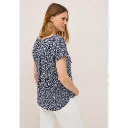 Cecil Damen Shirtbluse mit grafischem Muster blau XS (36)