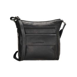 HIDE & STITCHES Leder-Umh&auml;ngetasche in Schwarz - (B)24 x (H)25 x (T)10 cm - 60% | Damen-taschen