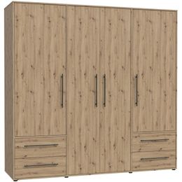 FORTE Dreht&uuml;renschrank &raquo;Mokkaris, OTTOs Choice, TOPSELLER! 3 oder 4 T&uuml;ren, zeitloses Design&laquo; B/H/T ca. 145x200x59cm oder 206x200x59cm braun