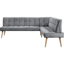 exxpo - sofa fashion Eckbank &raquo;Latte&laquo; moderne Sitz- und R&uuml;ckensteppung, bequem und elegant, hoher Holzfu&szlig; 100% PES