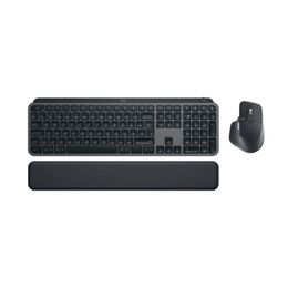 Logitech Tastatur &raquo;MX Keys Combo for Bussiness&laquo; (Fn-Tasten Handgelenkauflage Lautst&auml;rkeregler Multimedia-Tasten USB-Anschluss Ziffernblock) grau Reichweite: 10