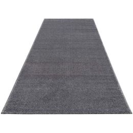 Carpet City Teppich &raquo;Frise&eacute;-Teppich FANCY900&laquo; rechteckig 12 mm H&ouml;he L&auml;ufer, Kurzflor, Einfarbig, 3D-Optik, Streifen Look, Wohnzimmer grau Polypropylen