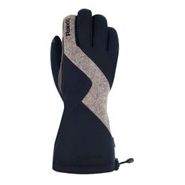 Roeckl Sports Ski-/ Snowboardfingerhandschuhe "Serfaus" in Schwarz/ Beige - 48% | Gr&ouml;&szlig;e 10 | Damenhandschuhe