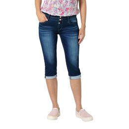 Timezone Jeans-Caprihosen "Enya" - Slim fit - in Dunkelblau - 57% | Gr&ouml;&szlig;e W29 | Shorts