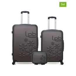 Les P'tites Bombes Les P ́tites Bombes 3tlg. Set: Hardcase-Trolleys und Beautycase "Eleonor" in Anthrazit - 74% | Damen-koffer-reisegepaeck