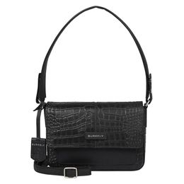 Burkely Leder-Schultertasche "Cool Colbie" in Schwarz - (B)22 x (H)16 x (T)7 cm - 54% | Damen-taschen