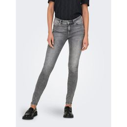 Only Damen Only Skinny-fit-Jeans &raquo;ONLWAUW MID WAIST SK LANK COIN PKT DNM X&laquo; grau XS (34), L&auml;nge 32