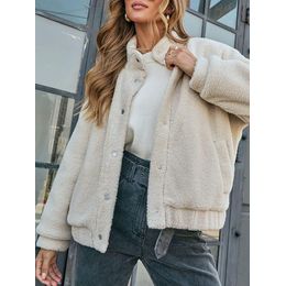 Milan Kiss Fleecejacke in Creme - 68% | Gr&ouml;&szlig;e M | Damenjacken
