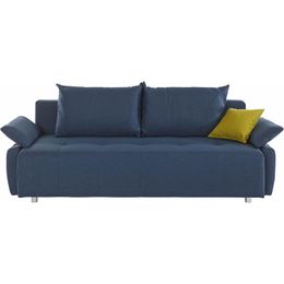 Collection AB Schlafsofa &raquo;, 3-Sitzer, Funtastic&laquo; inkl. Bettfunktion, Bettkasten, Federkern, Frei im Raum stellbar blau Zierkissen: 100% Polyester;
