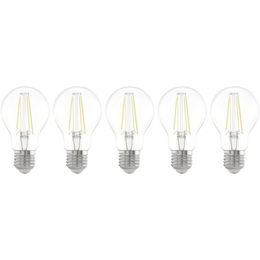 Eglo LED-Filament &raquo;LM_LED_E27 Leuchtmittel - E27 - 5X7W - IP20&laquo; E27 1 Stk. Warmwei&szlig; Gl&uuml;hbirne, 5er Set, L10,5 x &Oslash;6 cm