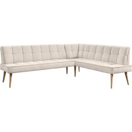 exxpo - sofa fashion Eckbank &raquo;Latte&laquo; moderne Sitz- und R&uuml;ckensteppung, bequem und elegant, hoher Holzfu&szlig; 94% PES, 6% NY