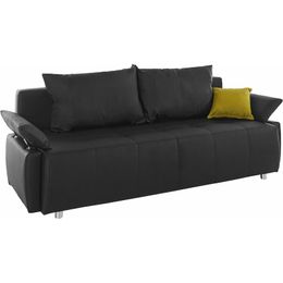 Collection AB Schlafsofa &raquo;, 3-Sitzer, Funtastic&laquo; inkl. Bettfunktion, Bettkasten, Federkern, Frei im Raum stellbar schwarz Zierkissen: 100% Polyester;