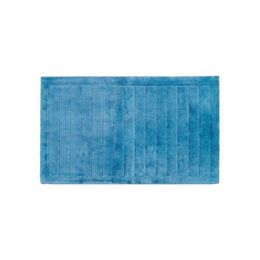 Egeria Badvorleger "Line" in Blau - 38% | Gr&ouml;&szlig;e 70x120 cm | Heimtextilien-badematten