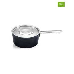 Fissler 2tlg. Set: Stielkasserolle "Adamant " in Schwarz - &Oslash; 18 cm - 30% | Kochgeschirr