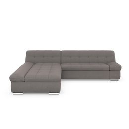 DOMO collection Ecksofa &raquo;Mona L-Form&laquo; wahlweise mit Bettfunktion braun Struktur fein 100% Polyester;Chenilleoptik 100% Polyester;SOFTLUX/Struktur fein