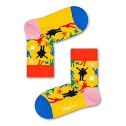 Happy Socks Socken "Beatles Helping Hands" in Gelb/ Rot/ Blau - 74% | Gr&ouml;&szlig;e 24-26 | Babysocken-strumpfhosen