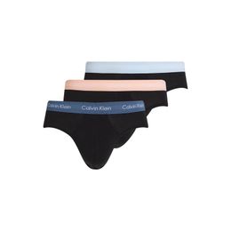 Calvin Klein Underwear Herren Hipster &raquo;CK HIP BRIEF 3PK&laquo; 3 Stk. mit farbigem Webbund blau S (48), 3 Stk.