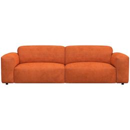 FLEXLUX 3-Sitzer &raquo;Lucera Sofa, super bequem durch hochwertigen Sitzaufbau mit Kaltschaum&laquo; modern & anschmiegsam, Designsofa orange 85% Polyester/15%