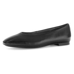 Gabor Damen Ballerina , Blockabsatz, Businessschuh, Flats, Bequemschuh in Karreeform schwarz 36