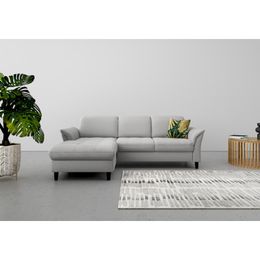 Sit & More sit&more Ecksofa &raquo;Maggiore L-Form&laquo; wahlweise mit Kopfteilverstellung, Bettfunktion und Bettkasten grau 95% Polyester, 5% Polyamid