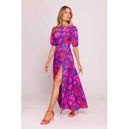 made of emotion Kleid in Dunkelblau/ Pink - 63% | Gr&ouml;&szlig;e L | Damen-kleider
