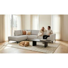 OTTO home Ecksofa &raquo;Xander, L-Form&laquo; Breite 289 cm, Webstoff, Soft-Touch Chenille, schwarze Metallf&uuml;&szlig;e grau 68% polypropylene, 32% polyester