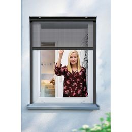 Schellenberg Insektenschutzrollo &raquo;f&uuml;r Fenster, Fiberglas Fliegengitter mit Aluminium Rahmen&laquo; Insektenschutz mit Bohren in verschiedenen Farben und 