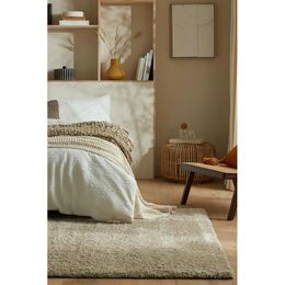 FLAIR RUGS Hochflor-Teppich &raquo;Feather&laquo; rechteckig 40 mm H&ouml;he beige Kunstfaser