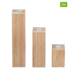 Blomus 3er-Set: Kerzenhalter "Dreva" in Beige - 35% | Kerzen-vasen
