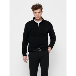 Only & Sons Only & Sons Herren ONLY & SONS Sweatshirt &raquo;ONSCERES HALF ZIP SWEAT&laquo;, Baumwollmischung, regular fit schwarz M