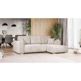 OTTO home Ecksofa &raquo;BEATRICE optionale Schlafsofa mit Bettkasten, B/T/H: 265/170/86 cm&laquo; L-Form, wahlweise auch mit Bettfunktion und Bettkasten beige 