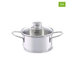 Fissler 2tlg. Set: Edelstahl-Kochtopf "Profi Collection " - &Oslash; 12 cm - 35% | Kochgeschirr