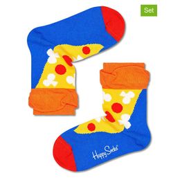 Happy Socks 2er-Set: Socken in Blau/ Gelb - 68% | Gr&ouml;&szlig;e 33-35 | Babysocken-strumpfhosen