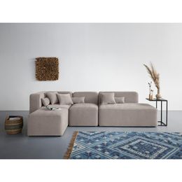 Home Affaire Ecksofa &raquo;Sundstrup L-Form&laquo; Modulserie, individuelle Zusammenstellung grau 100% Polyester