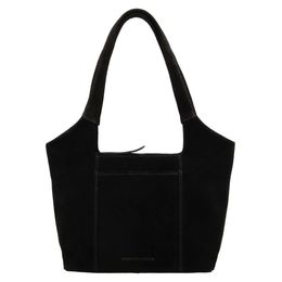 HIDE & STITCHES Leder-Schultertasche "Brazos" in Schwarz - (B)38 x (H)23 x (T)11 cm - 57% | Damen-taschen