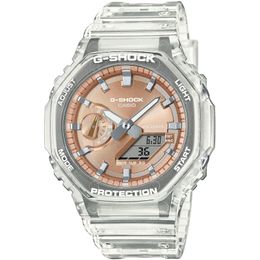 Casio G-Shock Herren Casio G-SHOCK Chronograph Quarzuhr,Armbanduhr,Herrenuhr, digital,bis 20bar wasserd. Resinarmband transparent