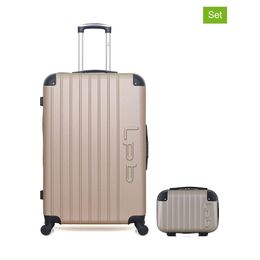 Les P'tites Bombes Les P ́tites Bombes 2tlg. Set: Hardcase-Trolley und Beautycase "Hambourg" in Beige - 69% | Damen-koffer-reisegepaeck