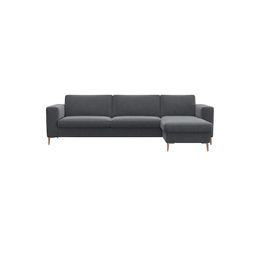 FLEXLUX Ecksofa &raquo;Fiore, super Sitzkomfort durch Kaltschaum im Sitz, L-Form&laquo; breite Armlehnen, Kaltschaum, F&uuml;&szlig;e Alu+ Eiche grau 100% Polyester