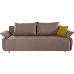 Collection AB Schlafsofa &raquo;, 3-Sitzer, Funtastic&laquo; inkl. Bettfunktion, Bettkasten, Federkern, Frei im Raum stellbar braun Zierkissen: 100% Polyester;