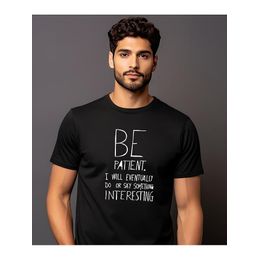 WOOOP Shirt "Be patient" in Schwarz - 60% | Gr&ouml;&szlig;e XL | Herren-plussize
