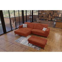 Sit & More sit&more Ecksofa &raquo;Bolero L-Form&laquo; rosa 95%Polyester 5%Polyamid