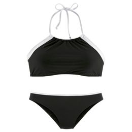 Lascana Damen Lascana Bustier-Bikini mit kontrastfarbener Einfassung schwarz-wei&szlig; 38, N-Gr