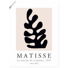 Artland Wandbild &raquo;Matisse der Messerwerfer - schwarz&laquo; Muster 1 Stk. tlg. als Alubild, Leinwandbild, Poster, Wandaufkleber in verschied. Gr&ouml;&szlig;en Papier