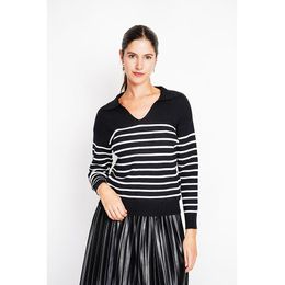 William de Faye Pullover in Schwarz/ Wei&szlig; - 72% | Gr&ouml;&szlig;e 42 | Damen-pullover-cardigans