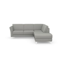 Sit & More sit&more Ecksofa &raquo;Visby L-Form&laquo; Wahlweise mit Bettfunktion und Stauraum, frei im Raum stellbar silber