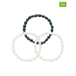 Pearline 3er-Set: Armb&auml;nder mit Edelsteinen - 79% | Schmuck