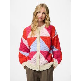 Pieces Cardigan in Beige/ Pink - 45% | Gr&ouml;&szlig;e XL | Damen-pullover-cardigans
