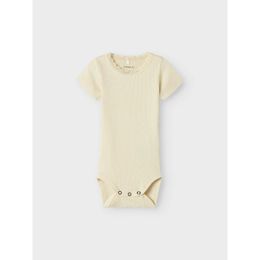 name it Jungen Kurzarmbody &raquo;NBFKAB SS BODY NOOS&laquo; Baumwollmischung, Kurzarm beige 62, N-Gr