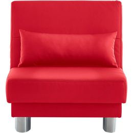 Home Affaire Schlafsofa &raquo;Gina&laquo; mit einem Handgriff vom Sofa zum Bett rot 100% PU